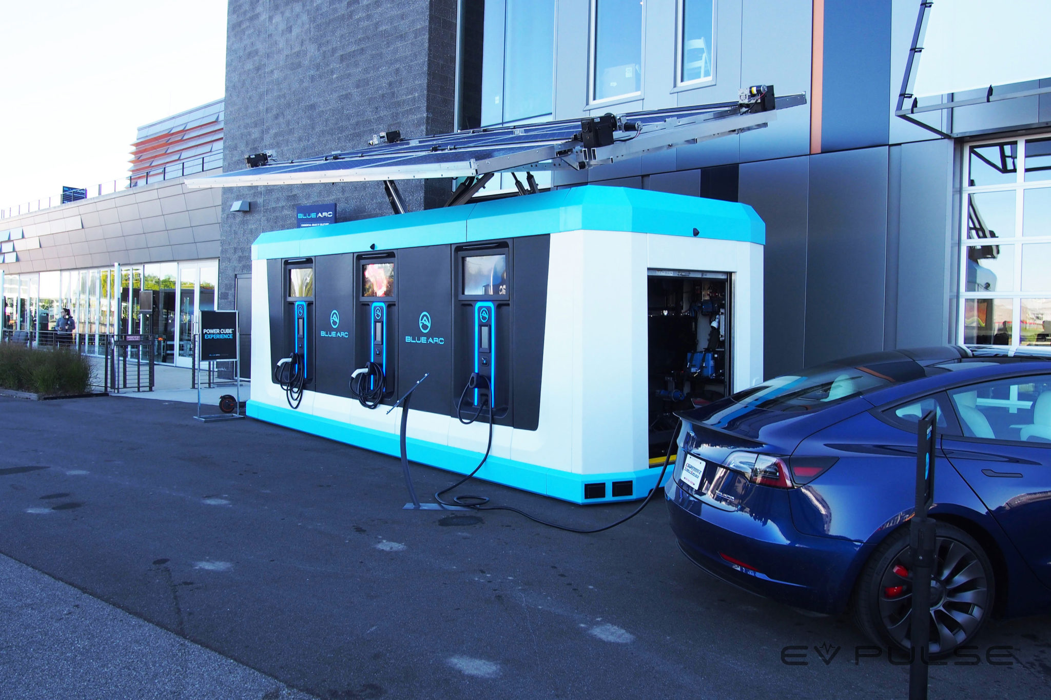 The Blue Arc Power Cube is a portable EV charger that can be driven ...